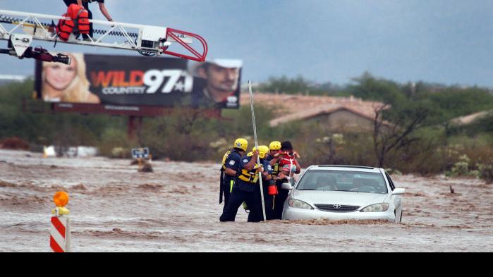 Photos: Family rescued from flash flood | Local news | tucson.com