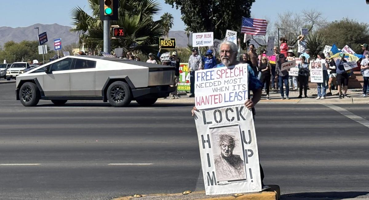 Musk, Trump protest in Tucson draws more than 1,000 people