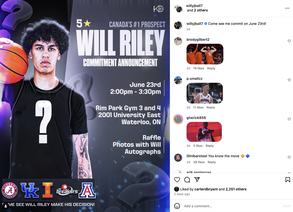 Illinois reportedly has momentum as five-star Arizona target Will Riley ...