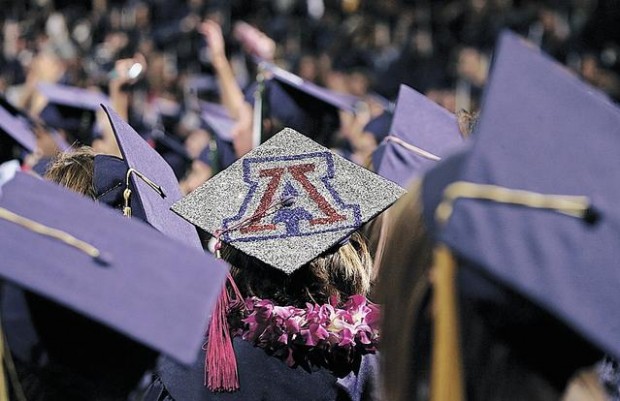 Tortilla 'UFOs' fly at McKale in UA's 138th commencement