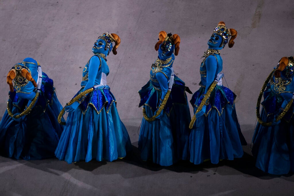 Photos: Brazil's glitzy Carnival is back with stunning costumes, packed ...