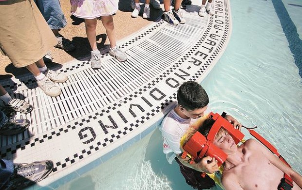 Pool rescue demonstration