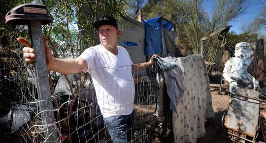 Photos: Tucson's biggest homeless camp, at the "100-Acre Wood" bicycle park
