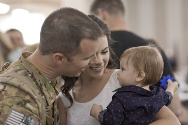A soldier returns and a family gets reacquainted