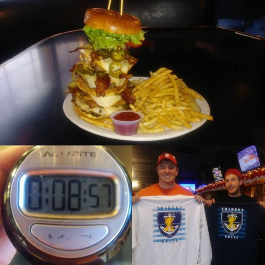 YouTube celebrity crushes 'Navy Seal' burger challenge at Trident