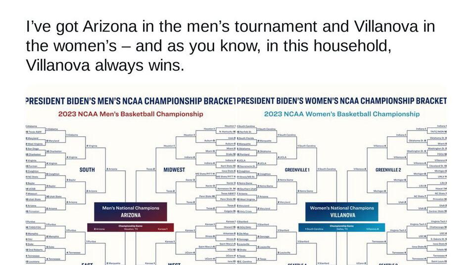 No recount on this one: President Joe Biden's March Madness bracket had ...