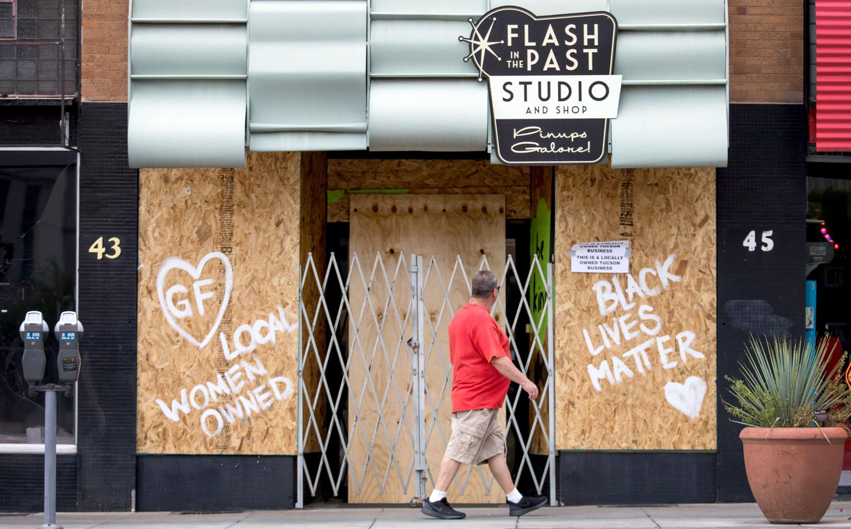 Photos: Peaceful protests and violent clashes in downtown Tucson