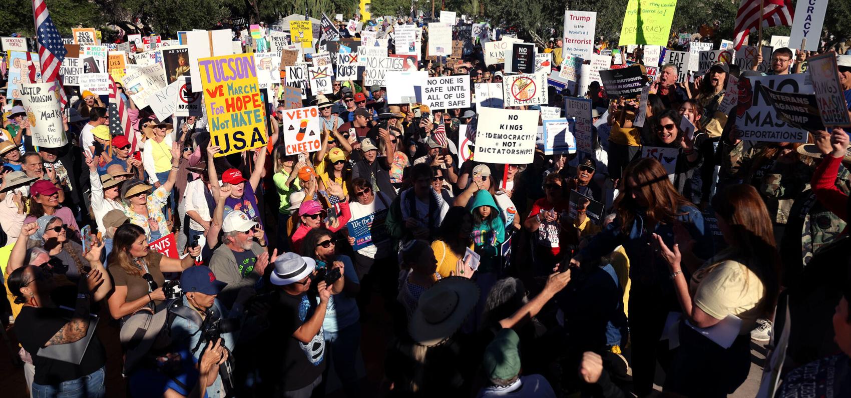 Photos: 'No Kings' protests draw large crowds across Tucson