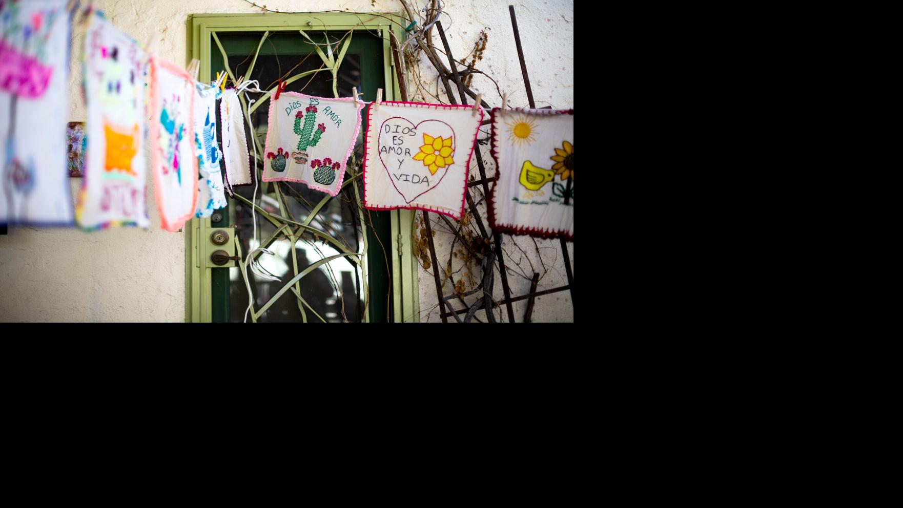 Stranded asylum seekers stitch elaborate embroidered art supported by a ...