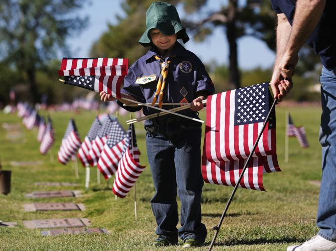 Photos: Boy Scouts plant America flags for veterans