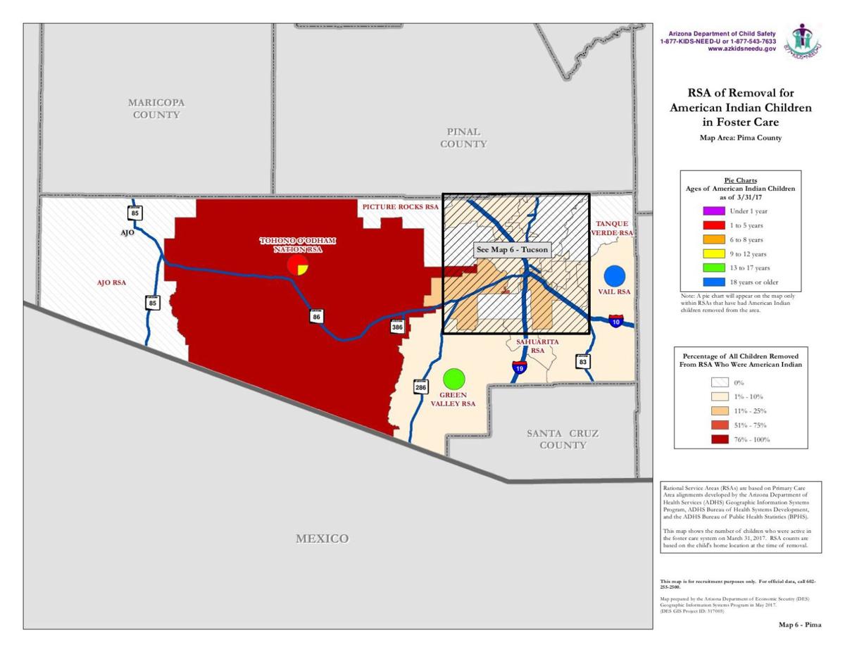 Removals by ethnicity/race in Pima Couty