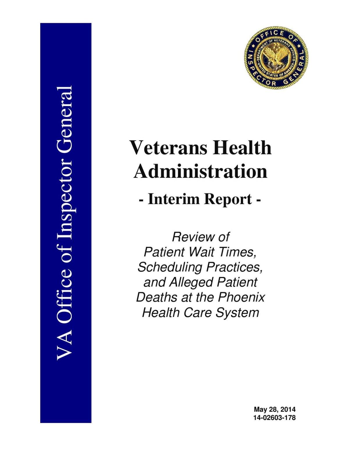 Inspector General report on Phoenix VA Inspector General report on Phoenix VA