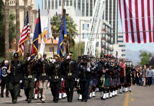 Photos: Memorial service for Tucson officer killed in line of duty