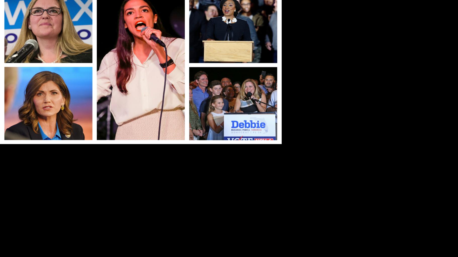 Some of the women being sworn into office after setting records in the ...