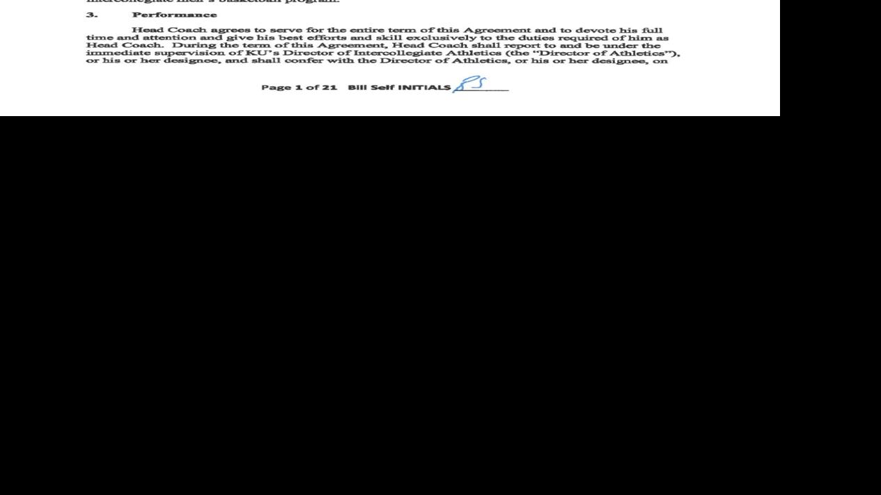 Bill Self contract 2021 | | tucson.com