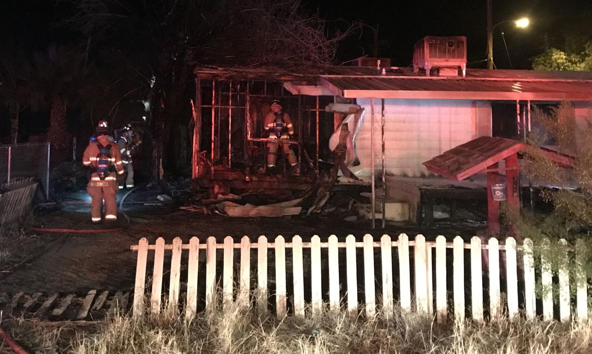 Fire destroys mobile home on north side