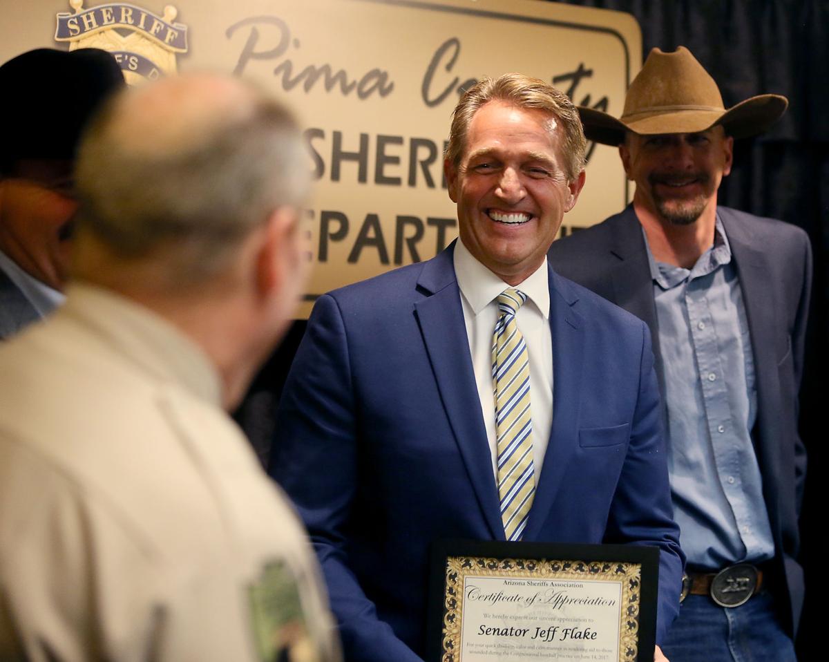 Sen. Flake honored in Tucson ceremony by sheriffs' association