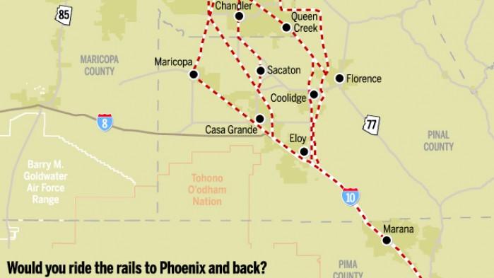 ADOT studies 6 rail routes for Tucson-to-Phoenix line