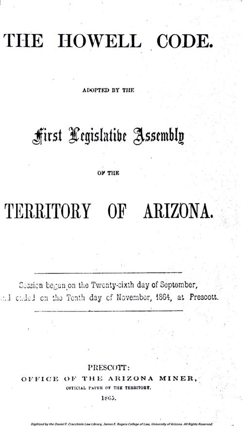 Abortion, race and gender part of 1864 Arizona territory law