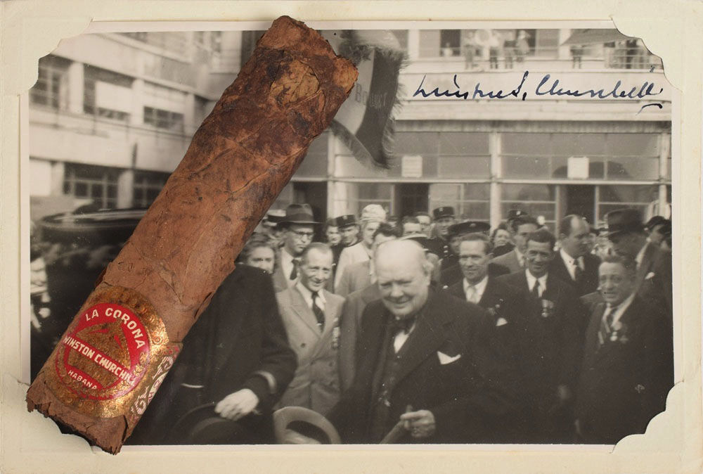 Cigar once smoked by Winston Churchill was a huge draw