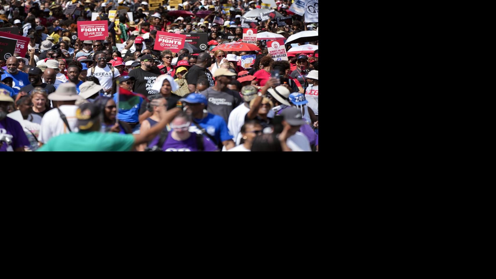 Thousands converge for March on Washington anniversary