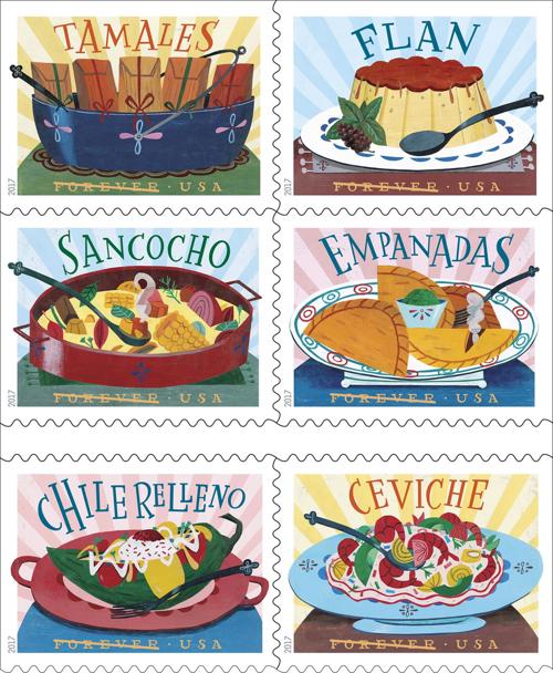 New postage stamps celebrate Latino foods and flavors