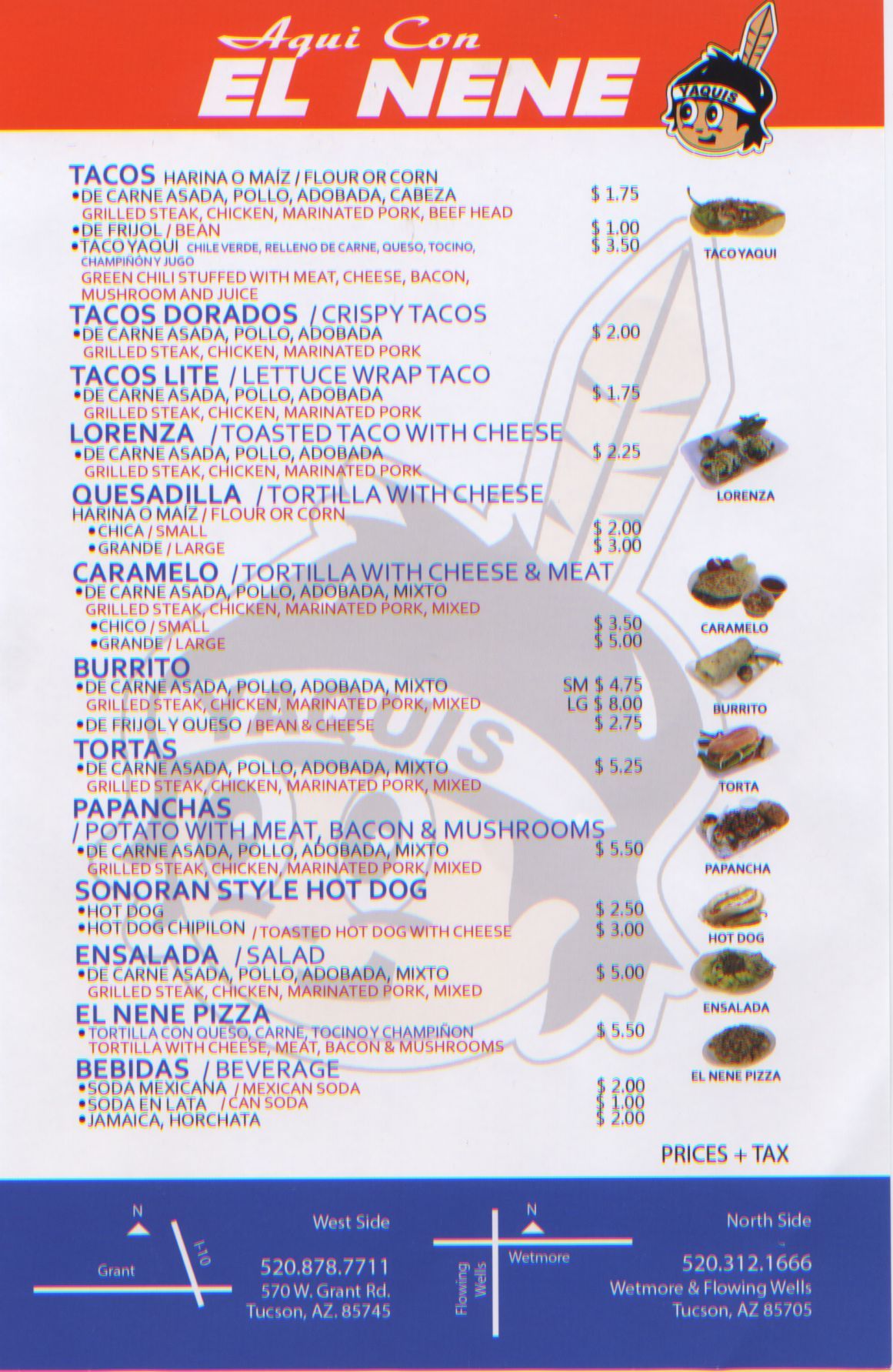 Aqui Con El Nene menu