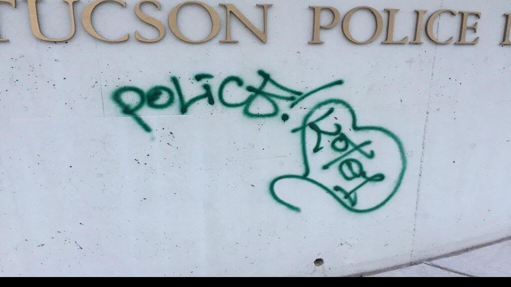 Tucson Police Department's downtown headquarters tagged