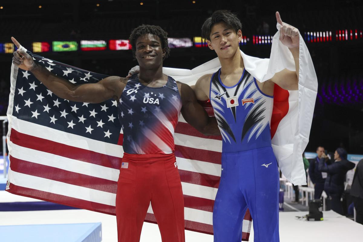 Japan's Hashimoto defends men's gymnastics title, USA's Richards wins ...