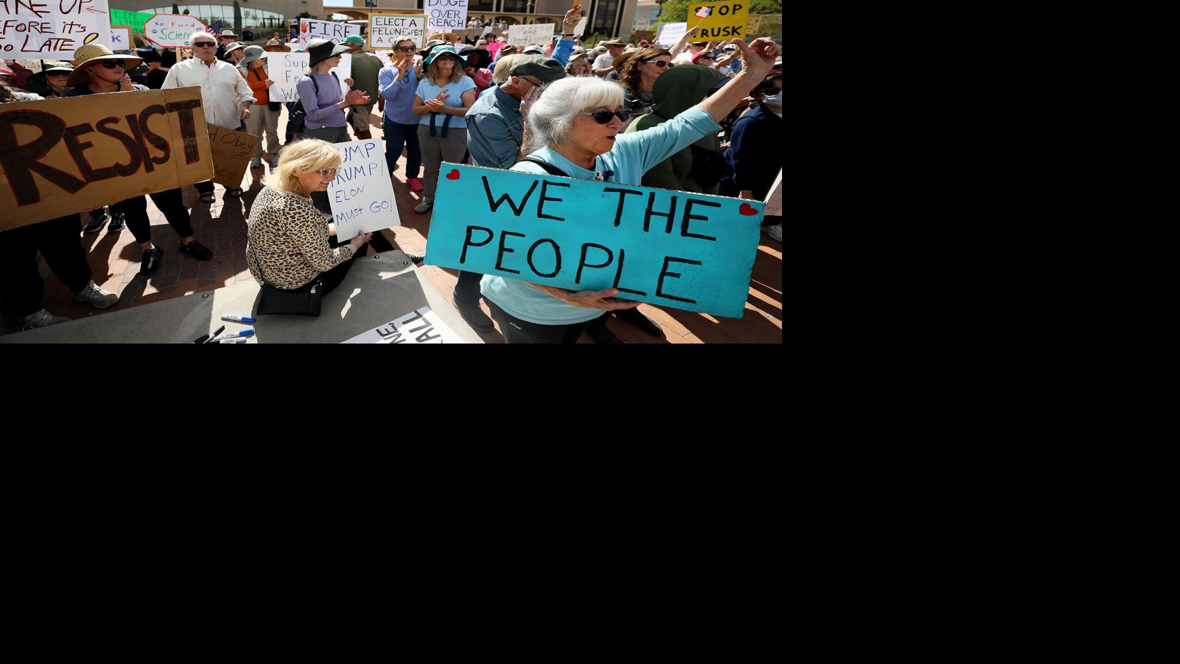 President's Day protest in Tucson