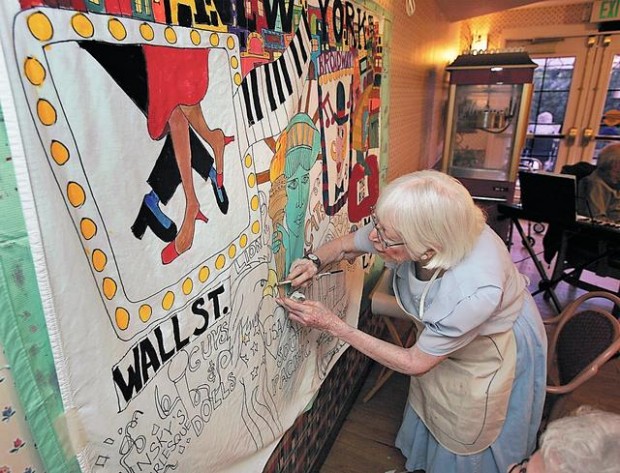 Murals display seniors' artwork
