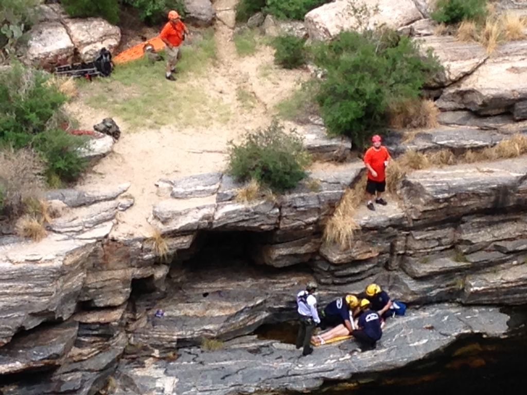 Teen hits ledge, not water, in Sabino cliff jump