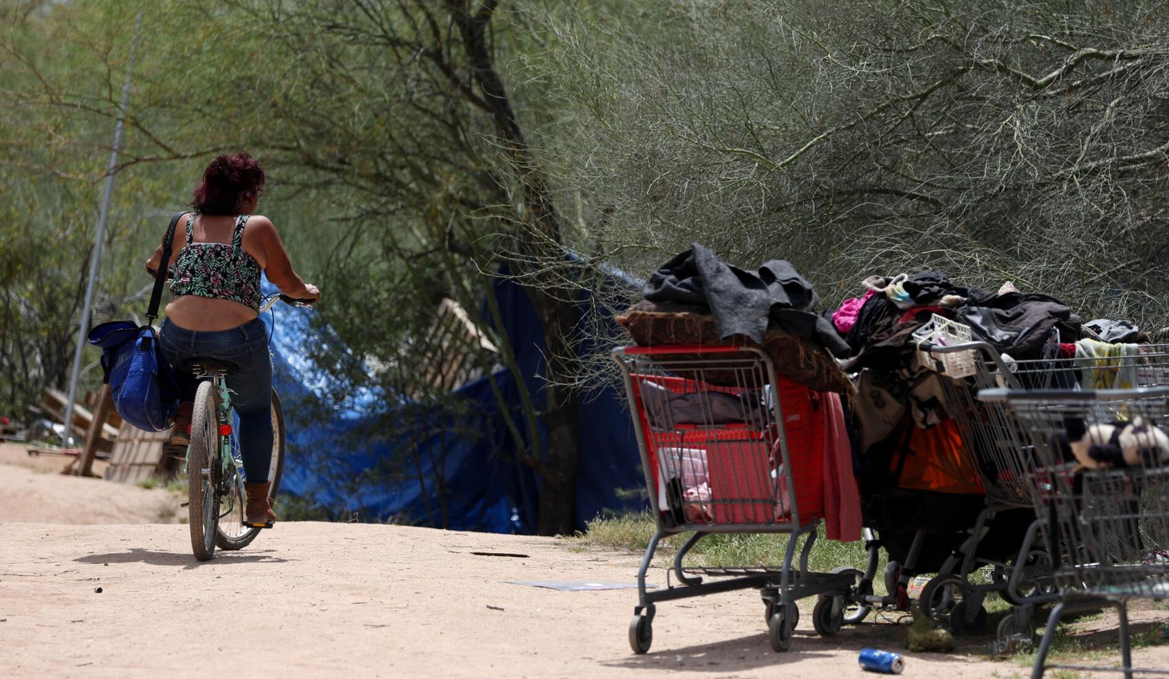 Photos: Tucson's biggest homeless camp, at the "100-Acre Wood" bicycle park