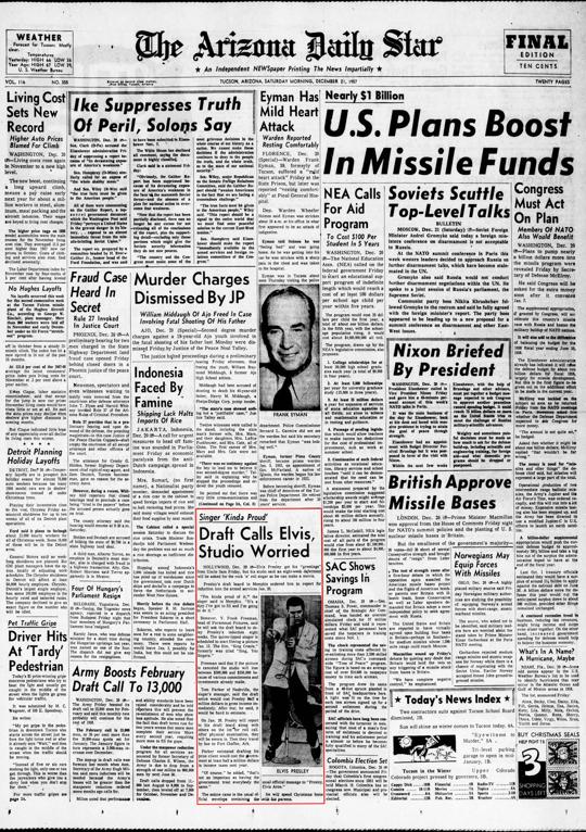 Dec. 21, 1957: Elvis Presley is drafted