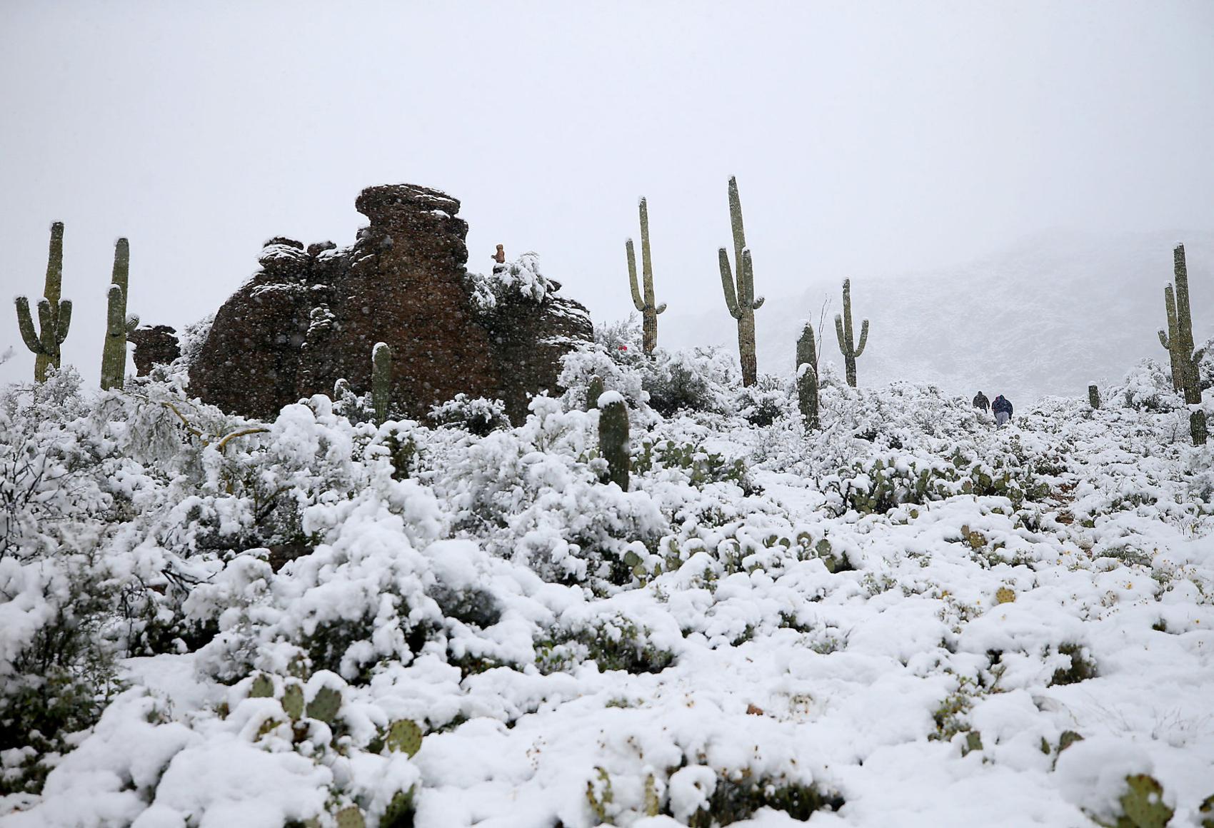 Tucson snow to give way to warmer weather, clearer skies through weekend