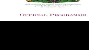 Royal wedding program available for download
