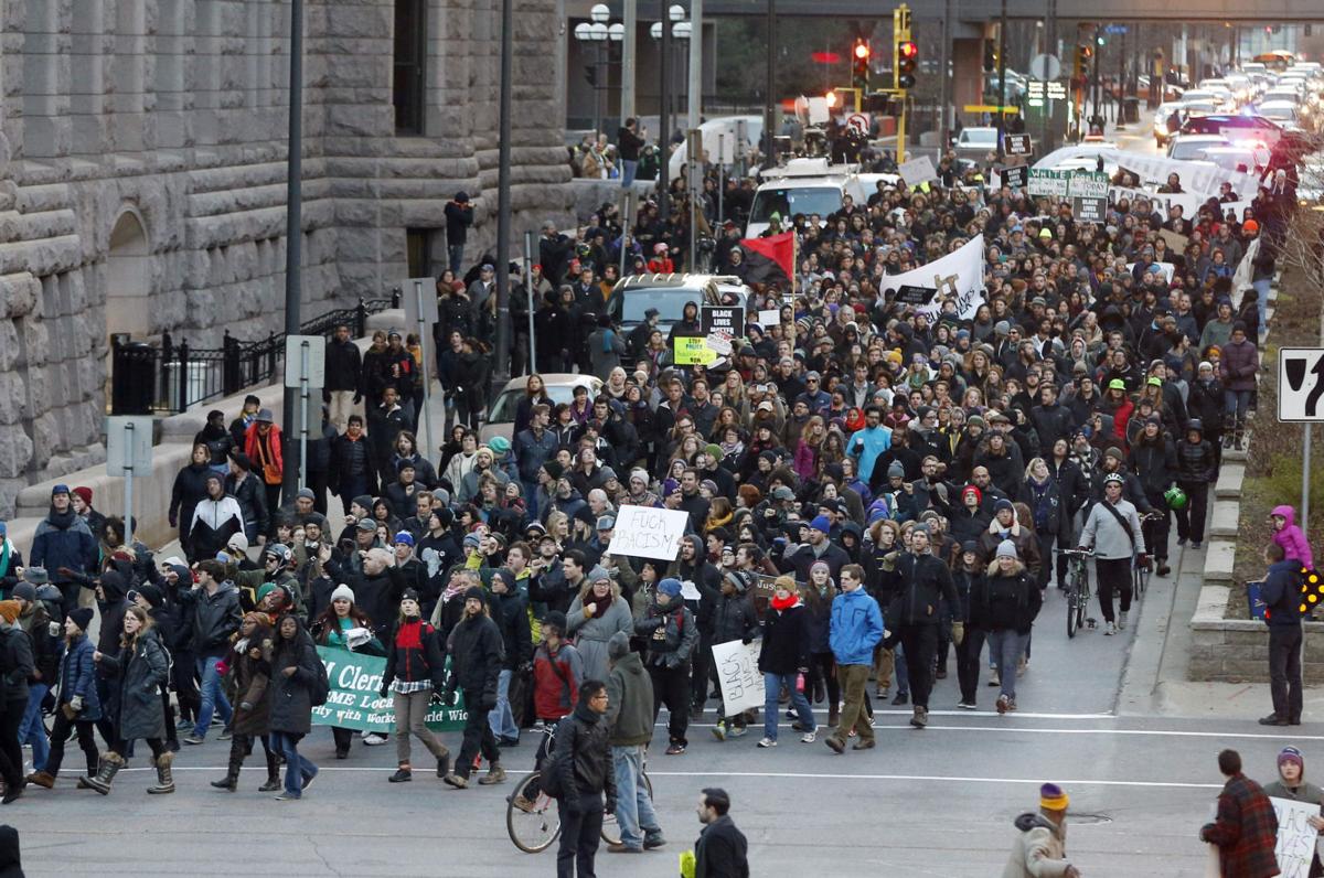 Police shooting protest in Minneapolis