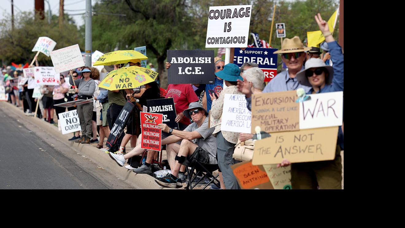 Thousands take part in Tucson's 'No Kings' protests