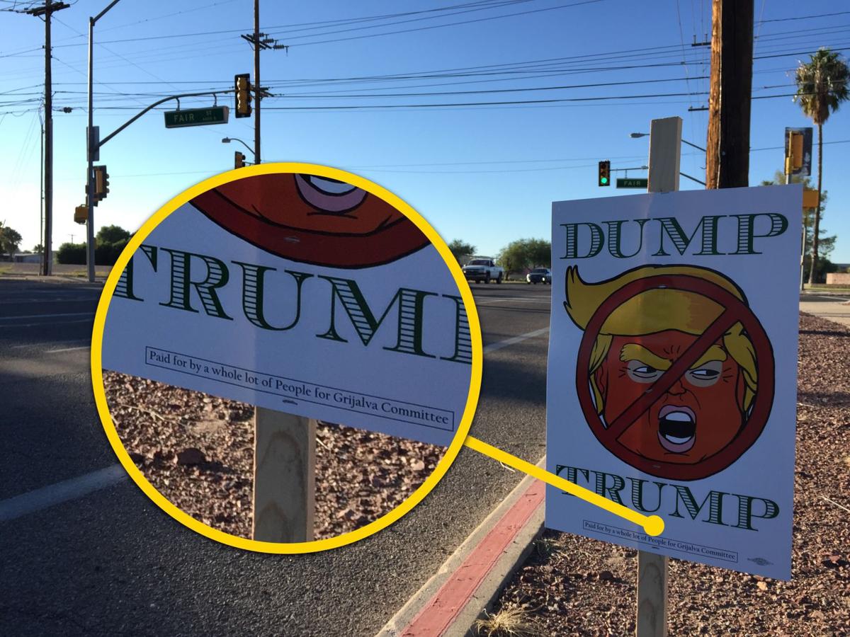 Grijalva behind 'Dump Trump' campaign signs popping up across Tucson ... Grijalva behind 'Dump Trump' campaign signs popping up across Tucson ...