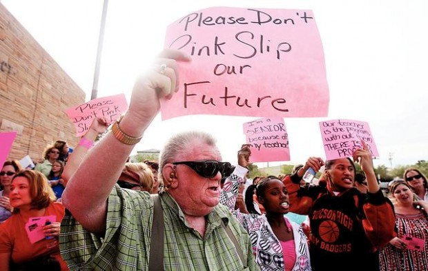 School pink slips hit home