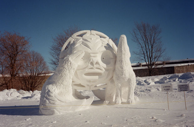Scary Snow Sculptures