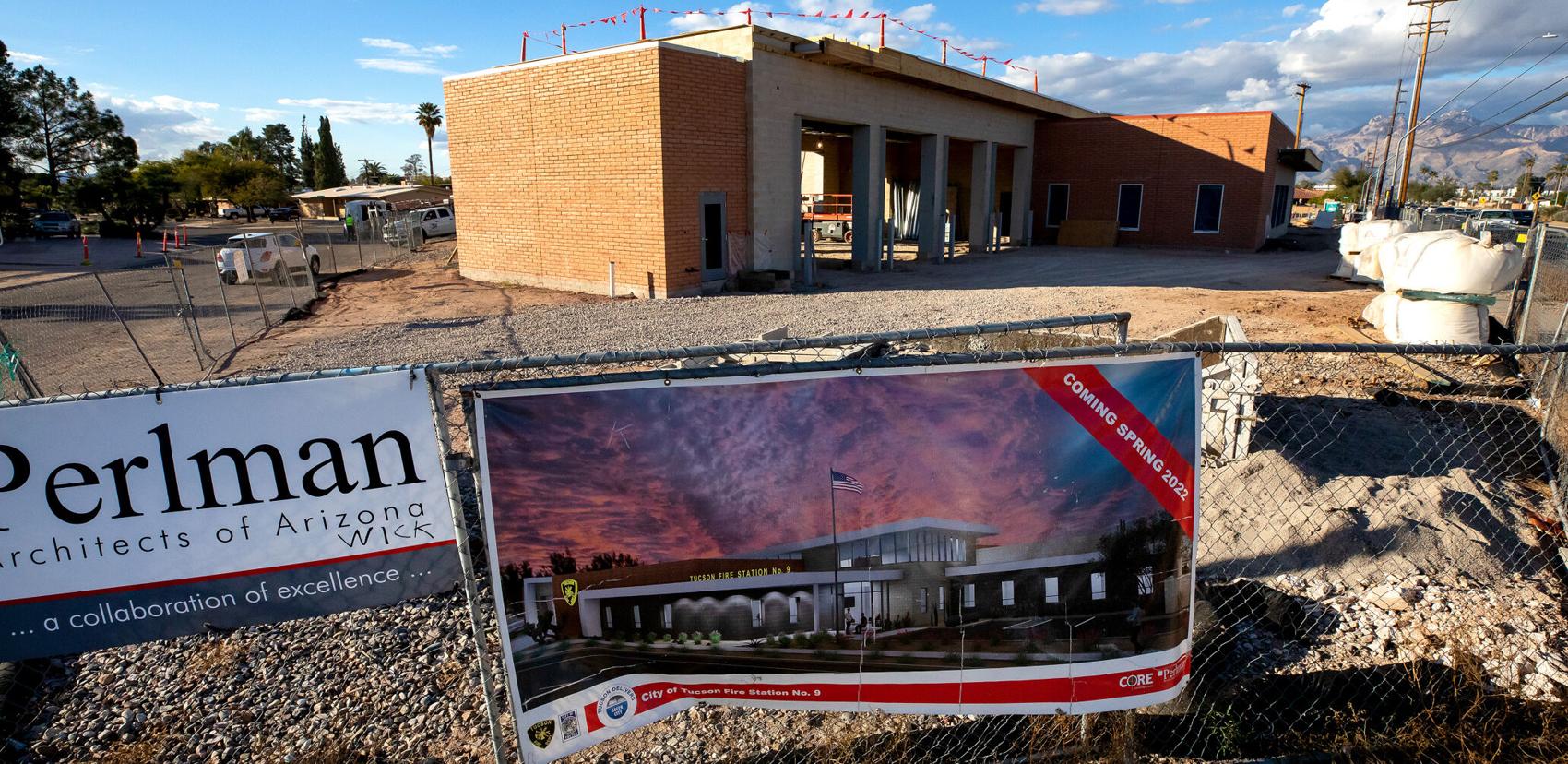Photos: Newly rebuilt Tucson Fire Station nears stage one completion