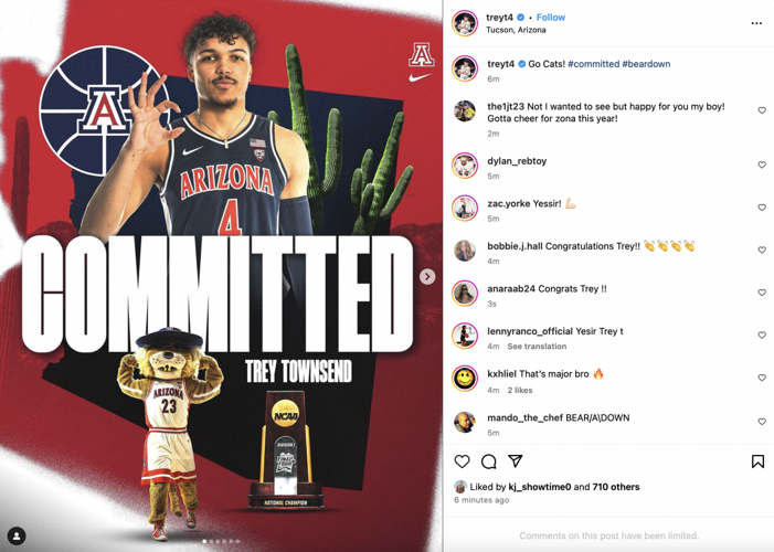 Mid-major player of year Trey Townsend commits to Arizona