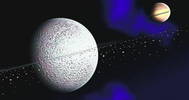 Saturn mission finds sign of possible moon rings, a lunar first