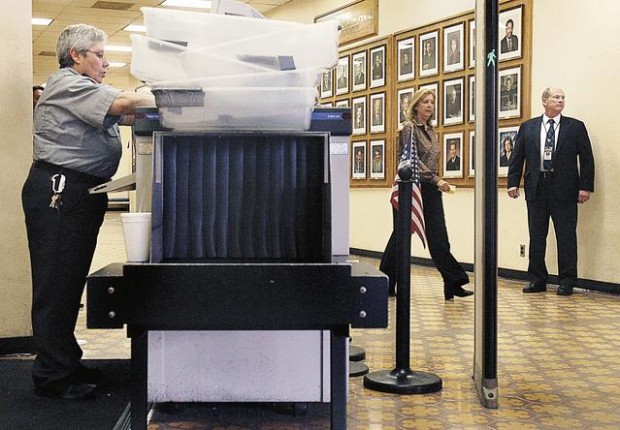 Courthouse guards will be armed