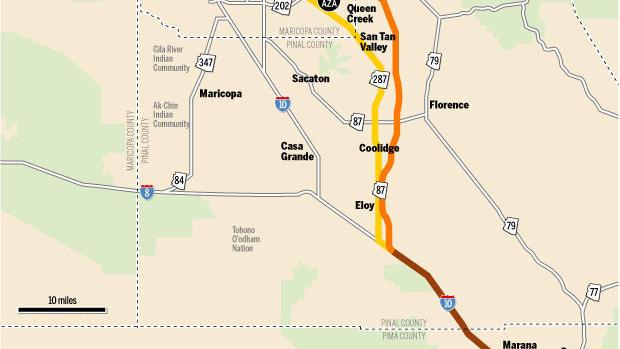 Study proposes routes for Tucson-Phoenix rail line