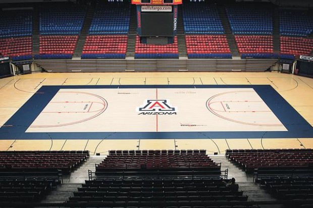Photo: New-look court at UA's McKale Center