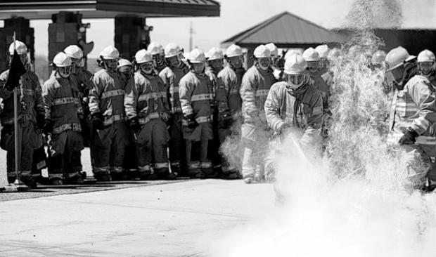 In the line of firemen