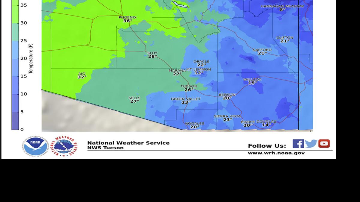 Freezing temperatures expected across Tucson