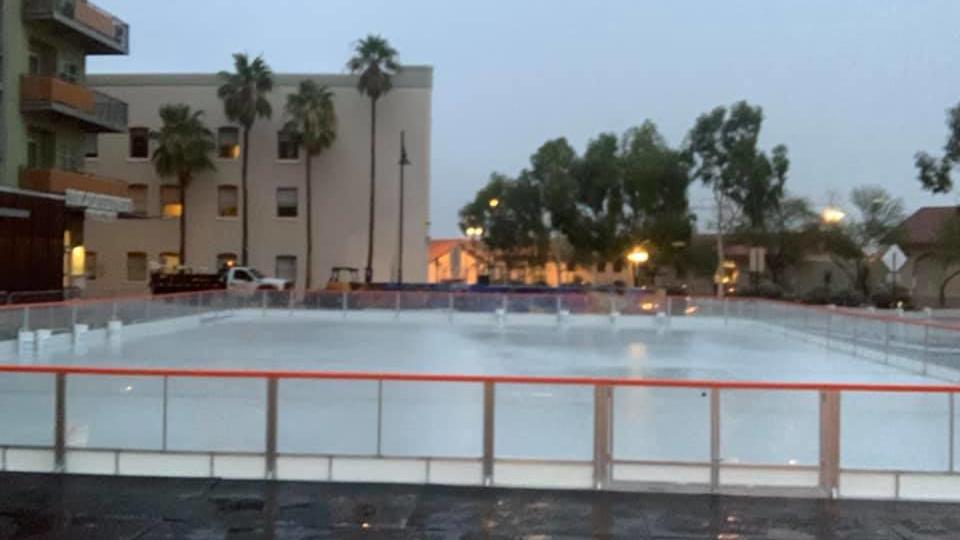 The new downtown Tucson ice rink opening is delayed a day. You have ...